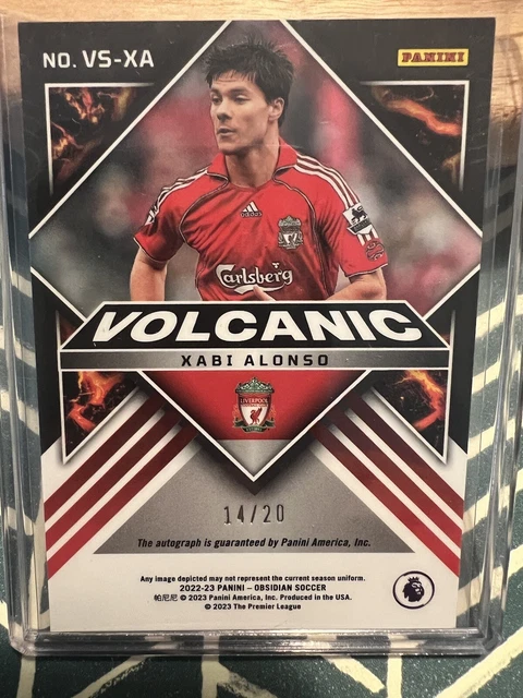 2022-23 OSSIDIANA EPL Vulcanic Xabi Alonso Autografo 14/20 Liverpool Fc ...