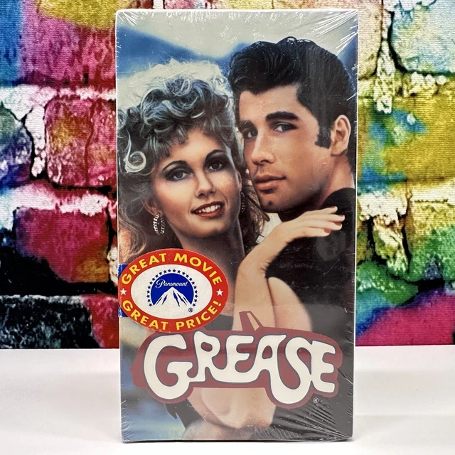 GREASE VHS HI-FI Videotape Musical Movie John Travolta Olivia Newton ...