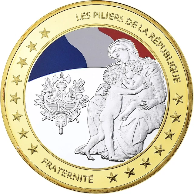 [#136050] FRANCE, MEDAL, Les Piliers de la république, Fraternité, 2010 ...