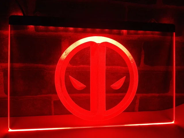 PANNEAU LUMINEUX AU néon logo Deadpool Superhero DEL pour magasin de ...