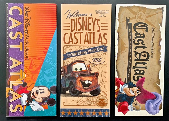 3 WALT DISNEY World Resort Cast Atlas/ Map 2000's EUR 36,59 - PicClick IT