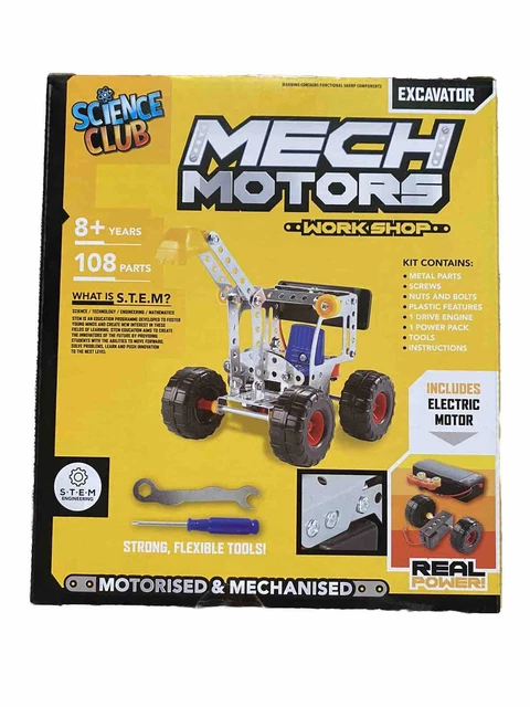 SCIENCE CLUB MECH Motors Motorised Excavator £5.00 - PicClick UK