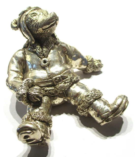 STERLING SILVER Filled Large "Biggles" Raf Teddy Pilot Figure Rare ...