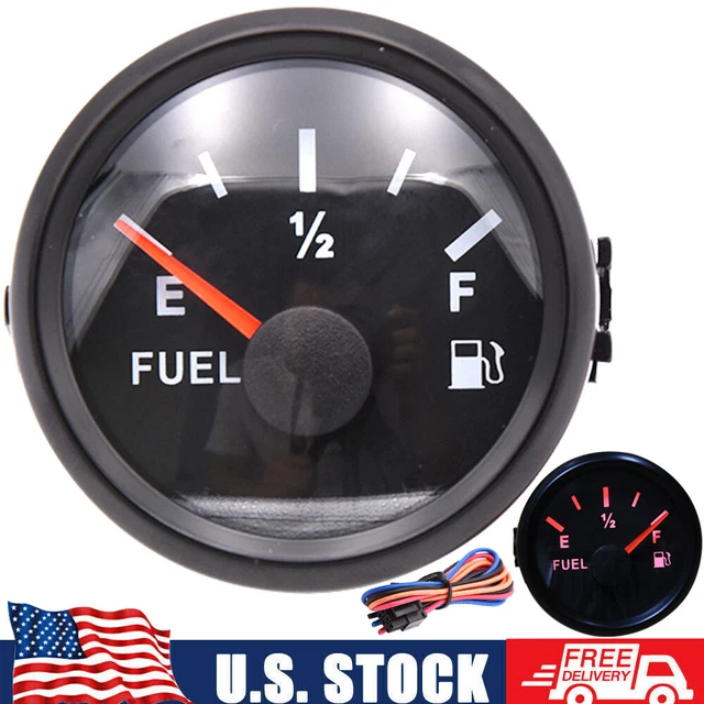 52MM FUEL LEVEL Gauge 0-90ohm Fuel Tank Meter For Car Truck Motorcycle ...