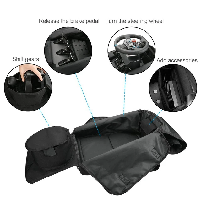 FÜR LOGITECH G29 Racing Wheel Schwarz Nylon Abdeckung 42,00cm 32,00cm ...