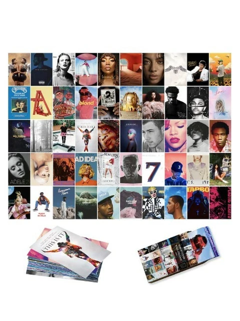 ALBUM COVER WALL Collage Kit Aesthetic Pictures Room Decor Bedroom 50 ...