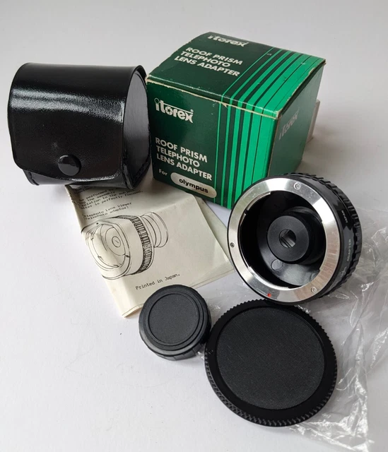 OLYMPUS OM ROOF Prism Telephoto Lens Adapter - (Itorex) + Box + Caps ...