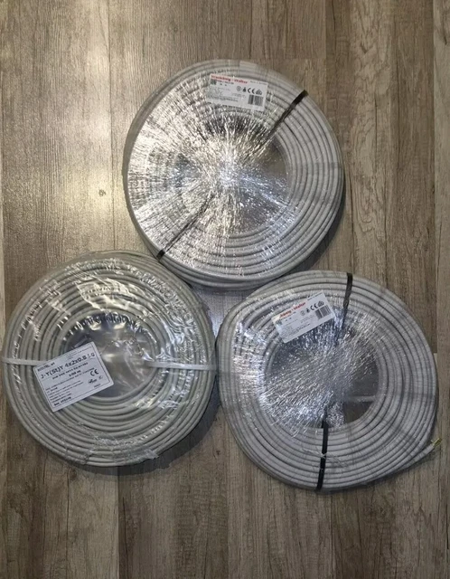 100 METER NYM-J 3x2,5mm² Elektrokabel & 100 Meter Y-ST-Y 4x2x0,8 -24,5 ...