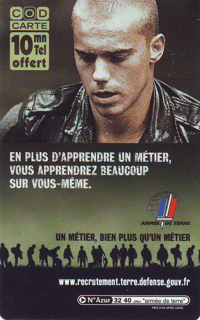TÉLÉCARTE-CODCARTE ARMÉE FRANCE Telecom Nimes Neuve EUR 1,00 - PicClick FR