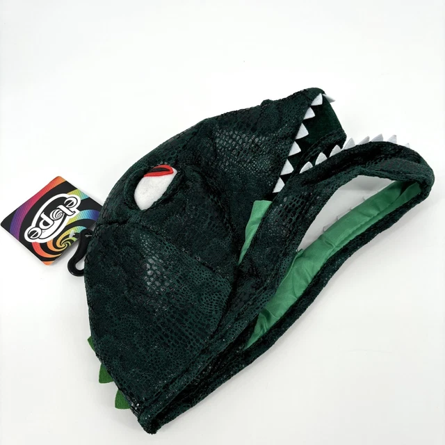 GREEN T-REX DINOSAUR Costume Hat dragon monster gator dinosaur croc ...