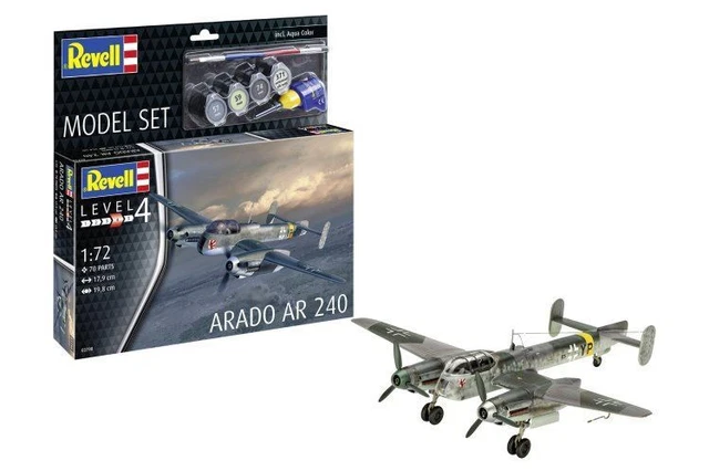 MINIATURE D'AVION MODEL SET ARADO AR 240 Kit Modèle Auto 1:72 Modélisme ...
