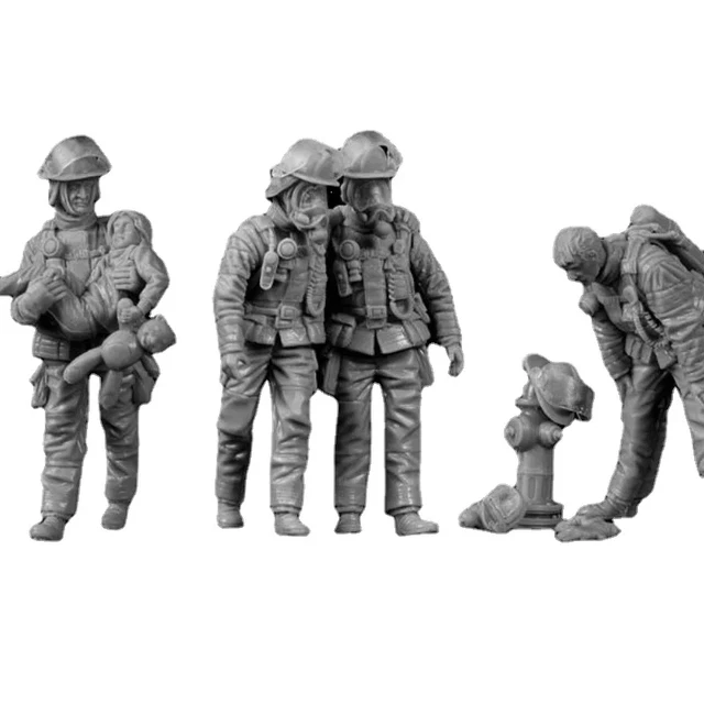 1/35 SCALE RESIN Figure Garage Kit Firefighter Collection Unassembled ...