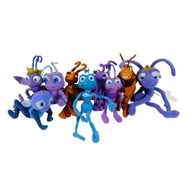 DISNEY PIXAR A Bugs Life 9 Plush Stuffed Animals Flick Hopper Atta Dot ...