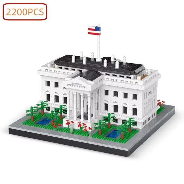 2025 NEW US White House Micro Mini Building Blocks Toys Perfect Replica ...