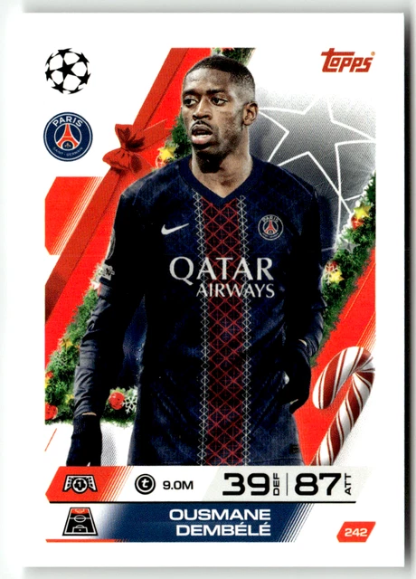 TOPPS MATCH ATTAX CL 2025-26 N° 242 Ousmane Dembélé Spécial Noël EUR 1,81 - PicClick FR
