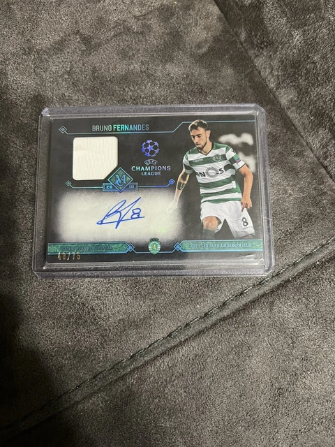 2017 TOPPS MUSEUM Champions League Autografo Reliquie Bruno Fernandes ...