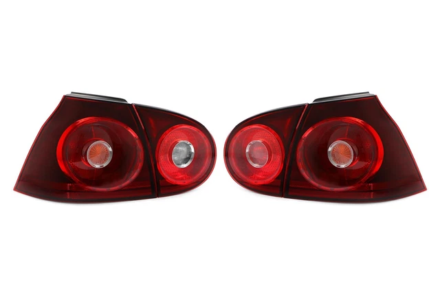 VW GOLF MK5 R32 Rear Lights Set 04-09 Dark Red Tail Lamps Pair Complete ...