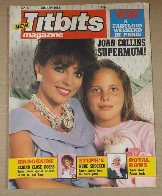 TITBITS # 6 - February 1985 - UK Paper Magazine - Joan Collins ...