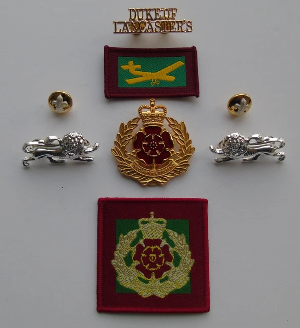 BRITISH ARMY DUKE of Lancasters Regiment Cap/Collar Badges Shoulder ...