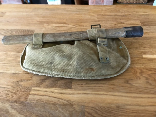 WW2 BRITISH ARMY Infantry Entrenching Tool & Webbing Carrier 1943–45 ...