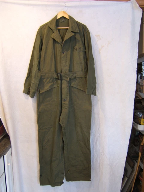 WW2 WWII US u.s. army hbt armored div tanker's coveralls 13 star button ...