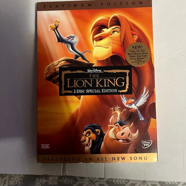 THE LION KING - Disney 2 DISC SPECIAL EDITION - PLATINUM DVD $7.95 ...