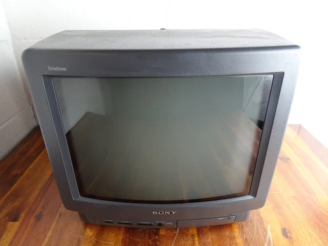 SONY TRINITRON 13& CRT TV KV-13TR28 Retro Gaming 1994 Vintage Tested No ...