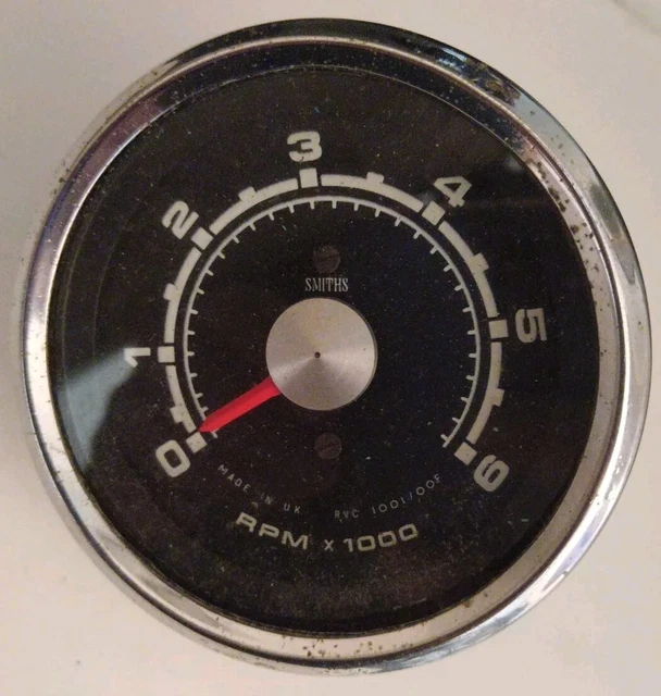VINTAGE RARE SMITHS REV COUNTER TACHOMETER RVC 1001/00F 1972 - 80mm ...