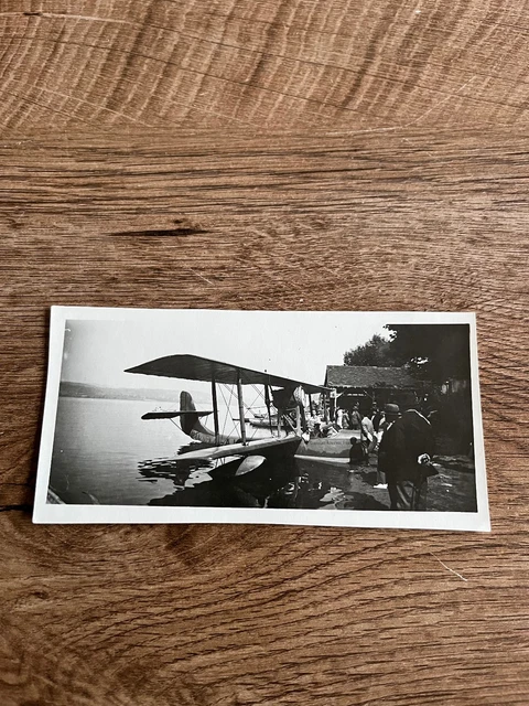 PHOTO ANCIENNE AVION N747 hydravion aiguebelle le lac savoie EUR 10,00 ...