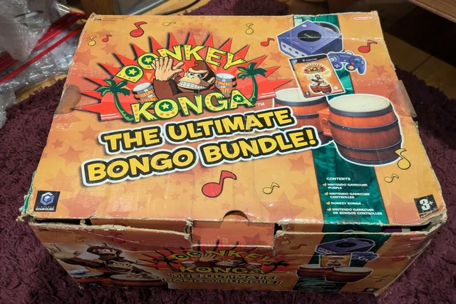 NINTENDO GAMECUBE CONSOLE boxed purple-Donkey Konga The Ultimate Bongo ...
