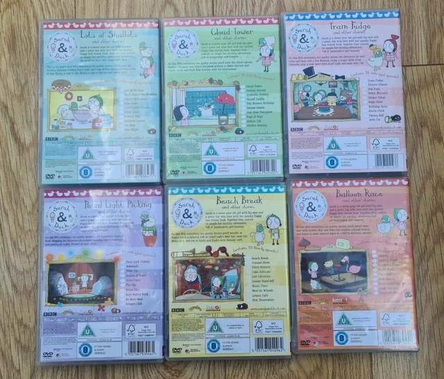 CBEEBIES BBC SARAH & Duck DVD bundle (6 DVDs) Each Disc has 10 episodes ...
