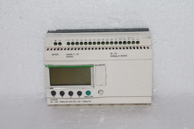 SCHNEIDER ELECTRIC SR3B261BD Modular Smart Relay, Zelio Logic SR3, 26 ...