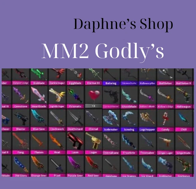 ROBLOX MURDER MYSTERY 2/MM2 Godly Knifes&Guns-Cheap EUR 0,94 - PicClick DE