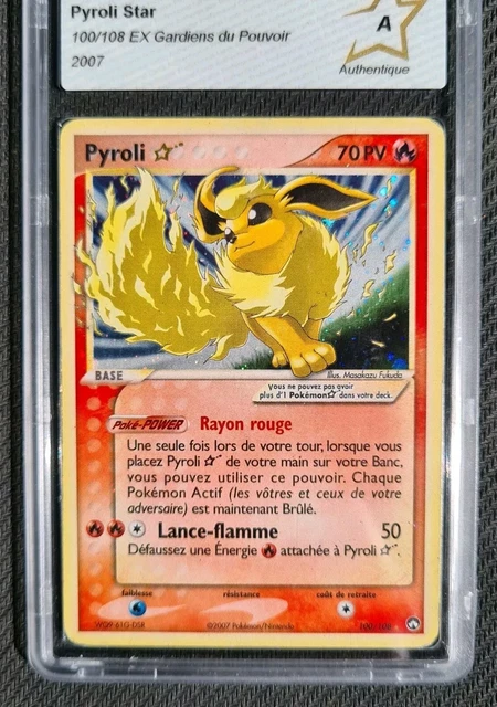CARTE POKÉMON PYROLI star Bloc EX PCA 100/108 EX Gardiens du Pouvoir TCG 2007 Fr EUR 550,00 ...