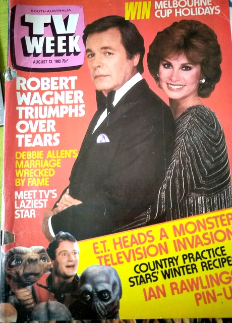 TV WEEK MAGAZINE 1983 Robert Wagner~Linda Gray~Michael Jackson~Diana ...