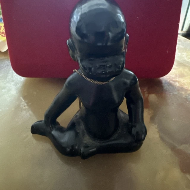 VINTAGE MARION CAMPBELL Ulrome Hornsea Pottery Black Bambino Boy Figure ...