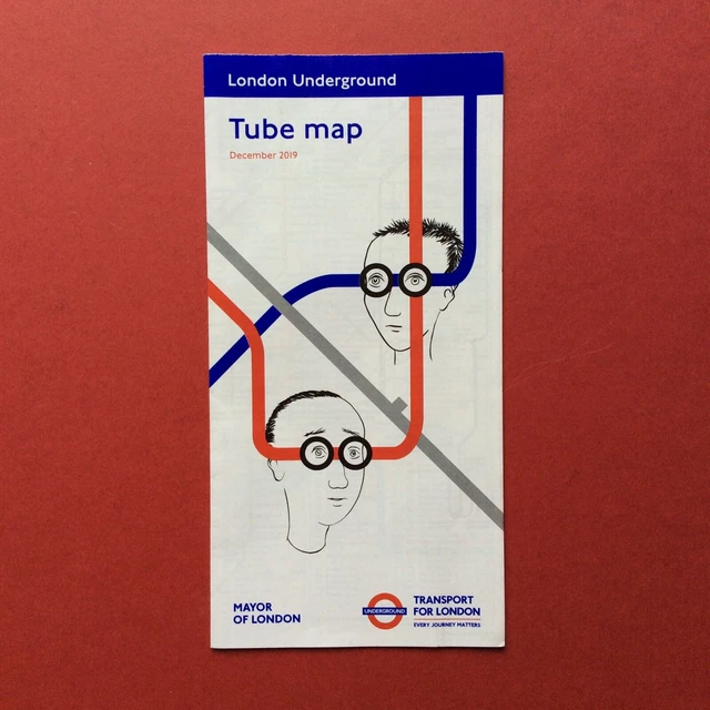 LONDON UNDERGROUND TUBE MAP DECEMBER 2019 Artist Bedwyr Williams ...