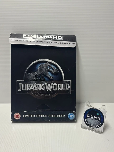 JURASSIC WORLD (2015) UK 4K UHD Blu-ray Limited Edition Steelbook ...