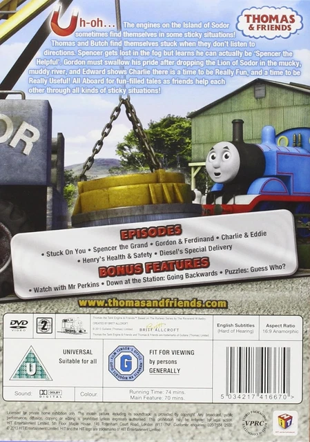 THOMAS AND FRIENDS STICKY SITUATIONS DVD Michael Angelis Original UK ...