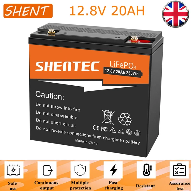 LIFEPO4 BATTERY 12V 20AH Lithium Battery BMS 4000+ Cycle Boat RV ...