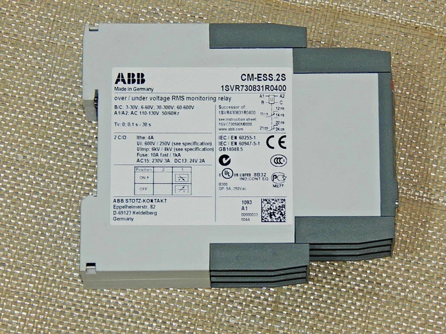 ABB VOLTAGE MONITOR relay CM-ESS // CM-ESS.2S voltage monitor devices £ ...