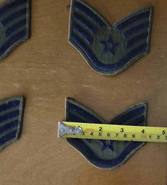 US AIR FORCE Staff Sergeant Patches Enlisted Rank Insignia Subdued R4 ...