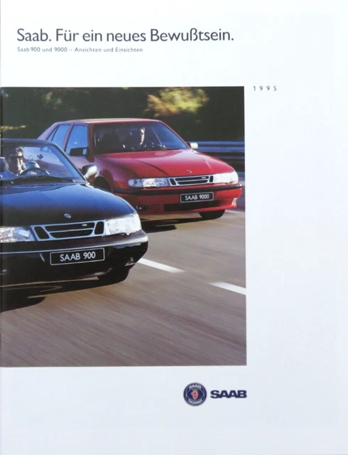 1995 SAAB 9000 900 Prospekt Brochure, 36 Seiten EUR 8,95 - PicClick DE