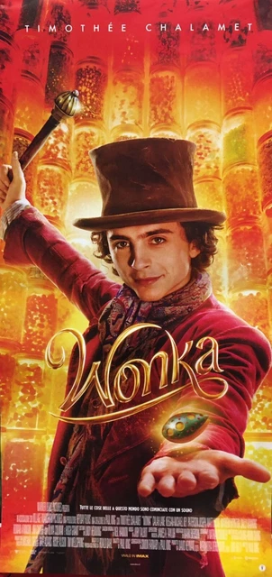 WONKA (2023) TIMOTHÉE Chalamet - Locandina cm. 33x70 EUR 15,00 - PicClick IT
