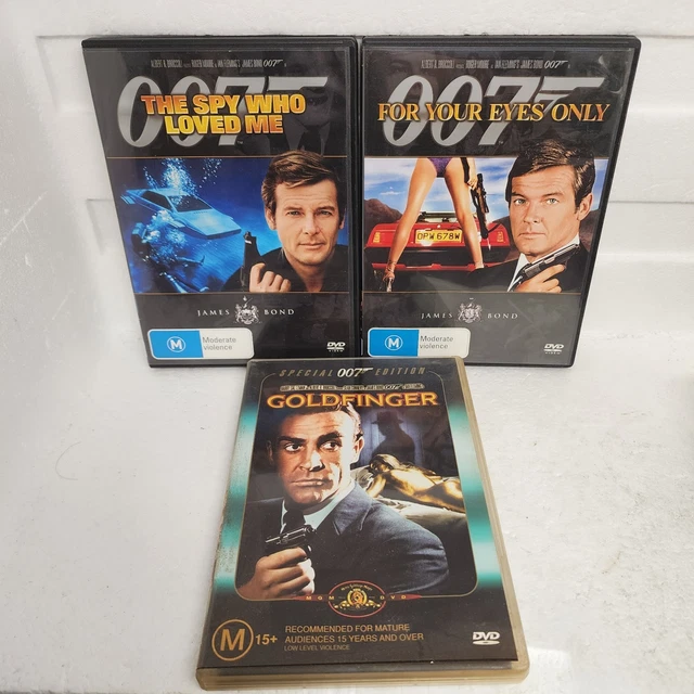 ROGER MOORE 007 Collection James Bond R4 DVD - 6 Movies + Goldfinger £ ...