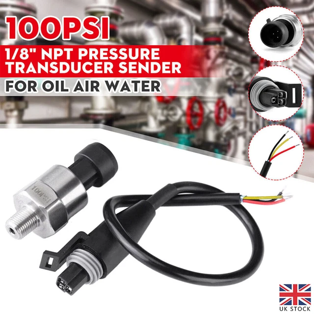 1/8NPT STAINLESS PRESSURE Transducer Sender Sensor For Oil Air Fuel Gas ...