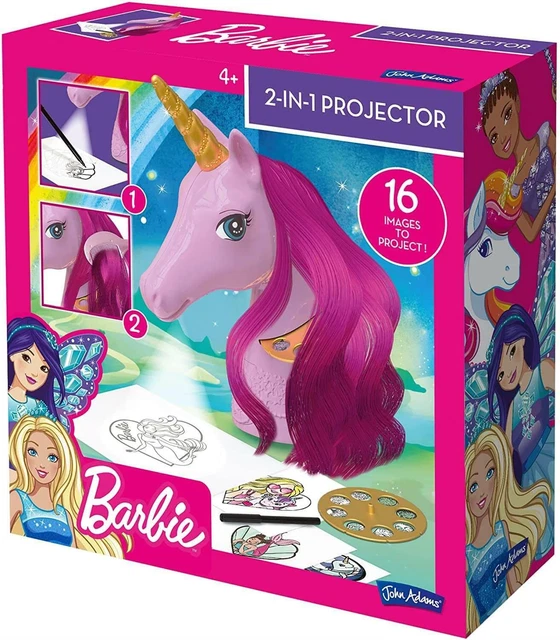 BARBIE 2IN1 UNICORN Image Projector Styling Head Set £30.49 - PicClick UK