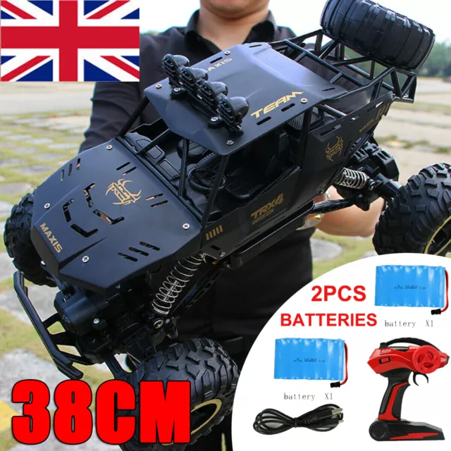 38CM 4WD RC Monster Truck Off-Road Vehicle 2.4G Remote Control Crawler ...