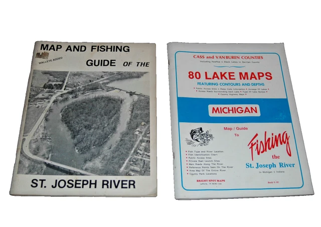 MAP GUIDE TO Fishing the St. Joseph River Michigan & Indiana Vintage 2 ...