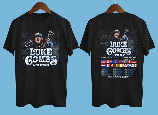 LUKE COMBS 2023 World Tour Stadium in 2023 Black All Size Shirt VC833 ... LUKE COMBS 2023 World Tour Stadium in 2023 Black All Size Shirt VC833 ...